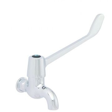 Cobra Medical Elbow-Action Bib Tap with Blue Ind Chrome | Plumb It