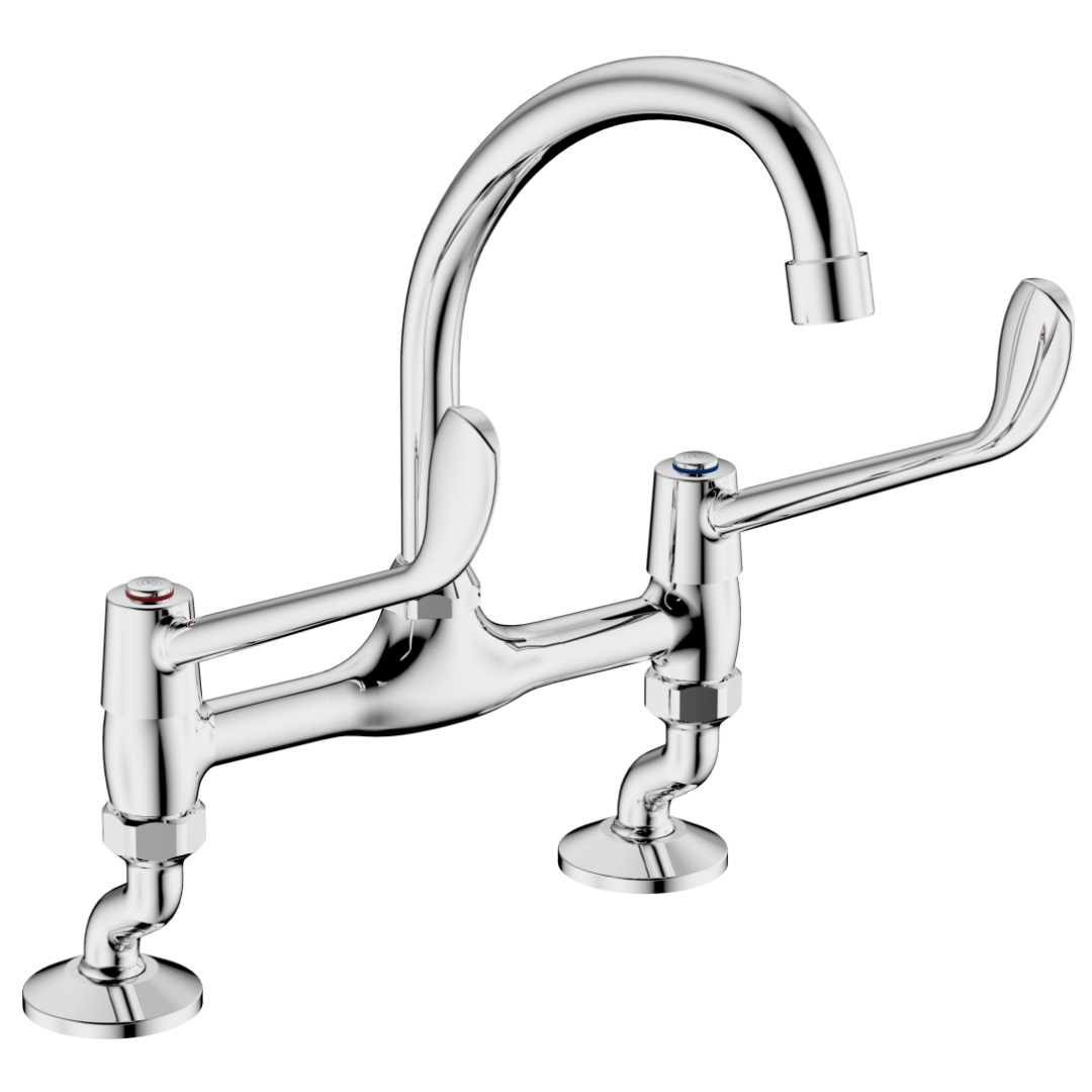 Medical Elbow-Action Mixer 521 Pillar Type 1/2'' MI Chrome INS | Plumb ...