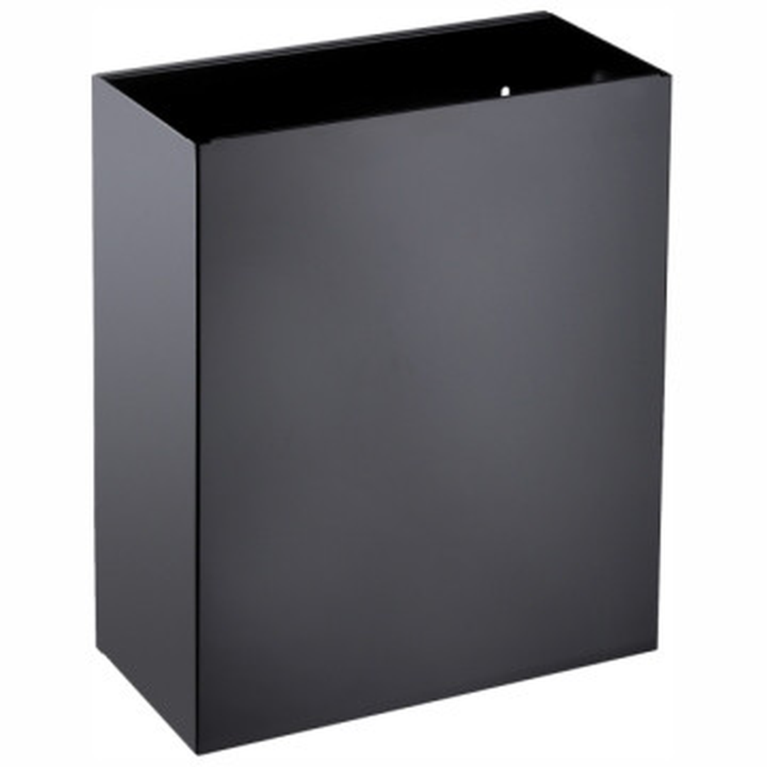 Stunning Wall Mounted Waste Bin Stainless steel Black Powder Coated ...